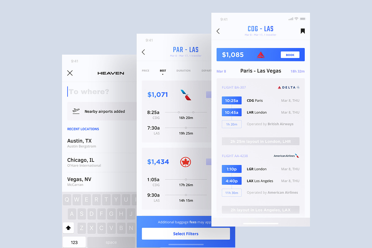 Heaven Mobile App UI Kit, an UI Kit Template by Neowise | Creative Market