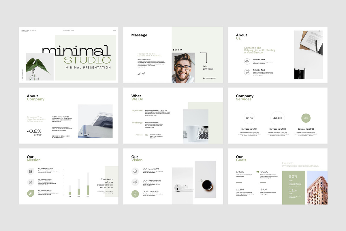 Studio Minimal Presentation Template, a Presentation Template by ...