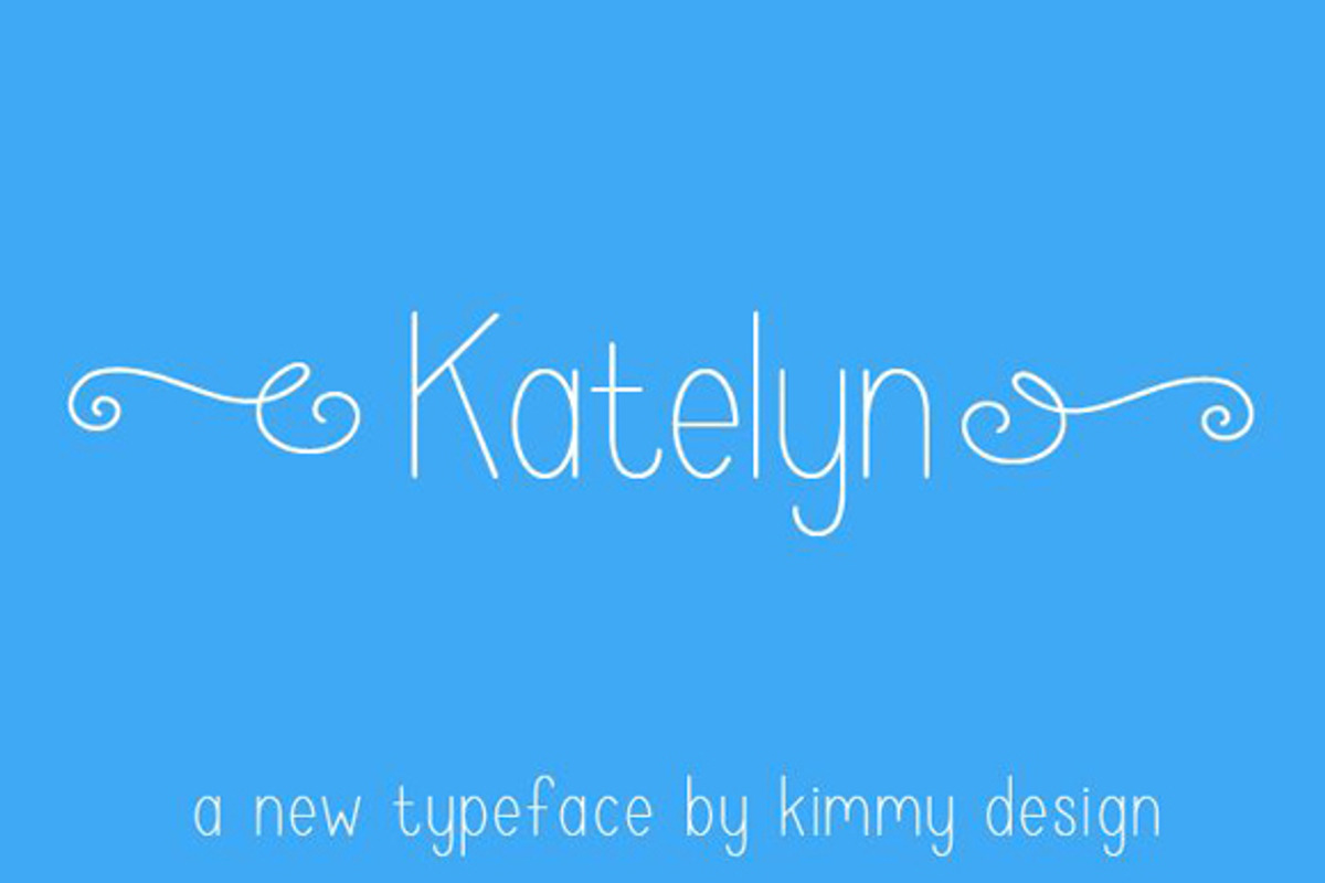 Katelyn, a Handwritten Font by Kimmy Design