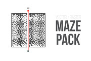 Vector Maze Puzzle Game Pack, a Work Illustration by RaZZeRs | Creative ...