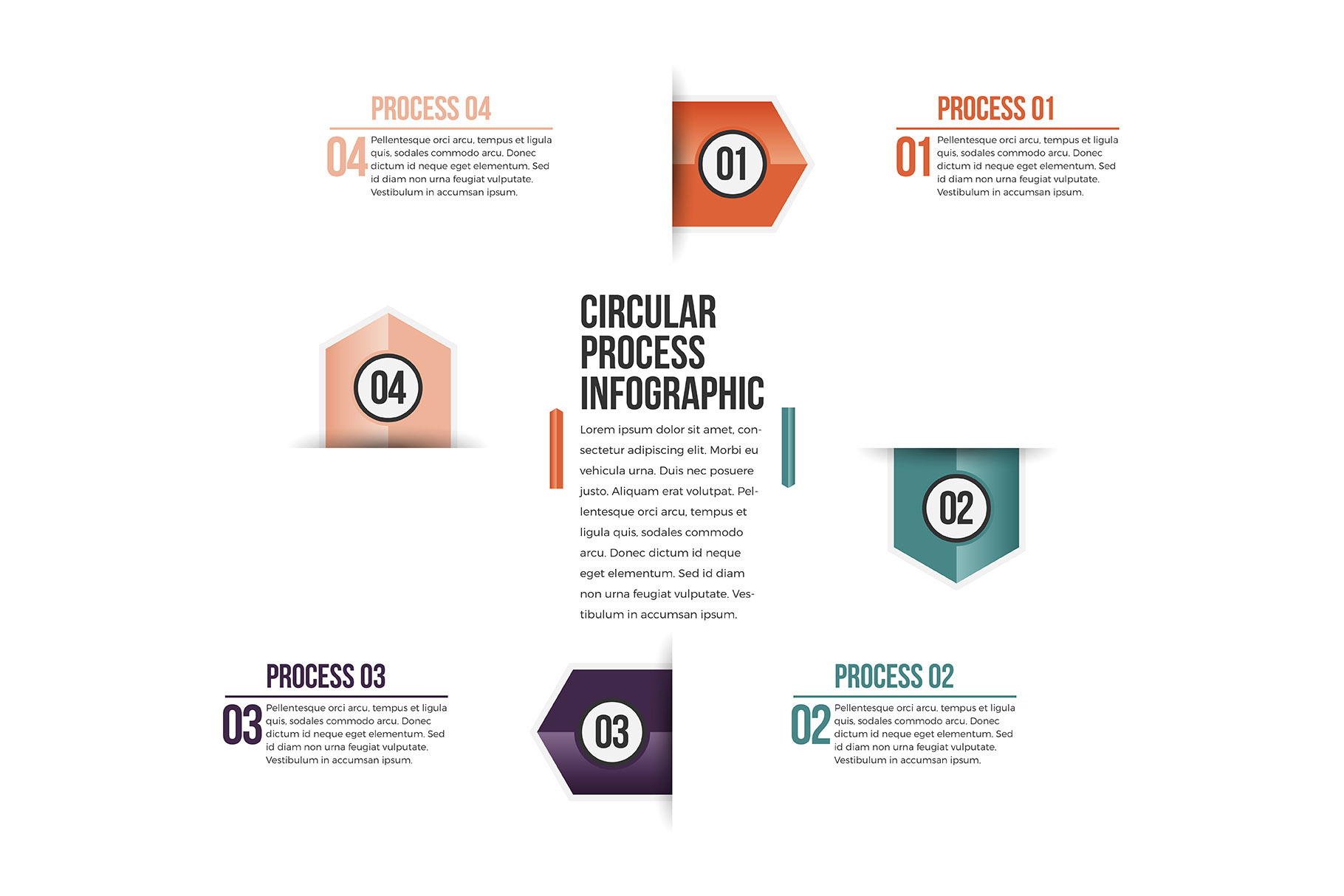Circular 4 Process Infographic, a Templates & Theme by h.utomo