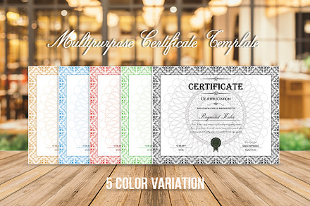 Multipurpose Certificate Template, a Stationery Template by Madhabi Studio