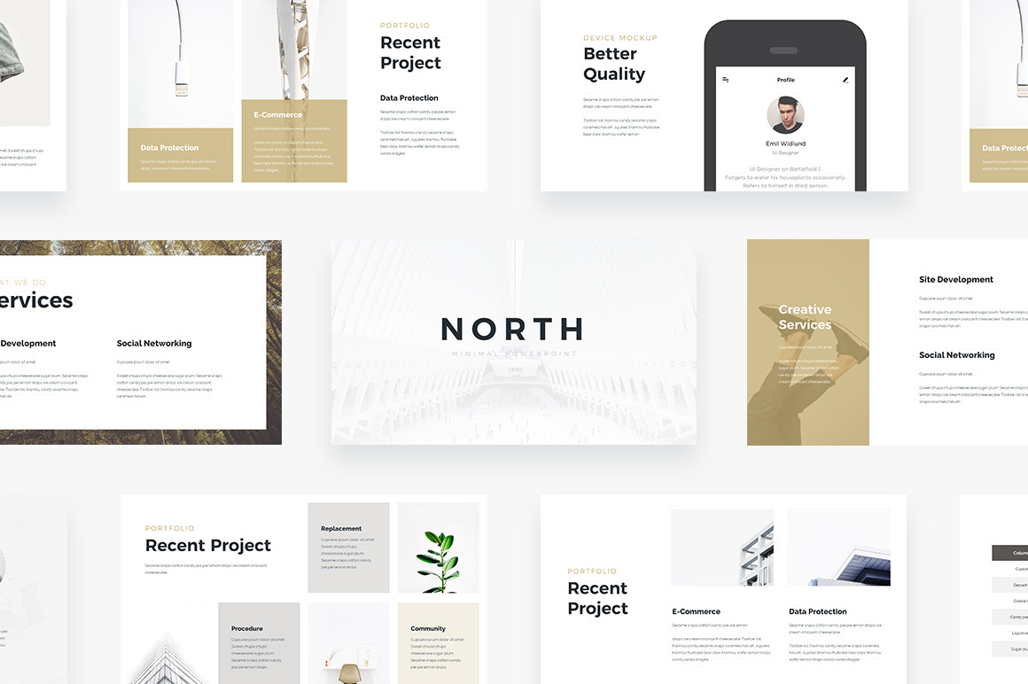 NORTH - Powerpoint Template, a Presentation Template by Qiudes