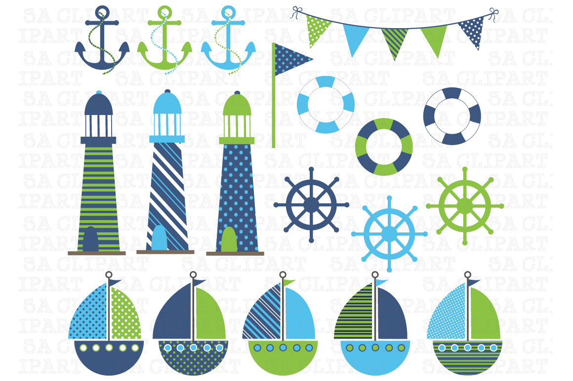 Nautical Digital Clip Art, an Illustration by SA ClipArt