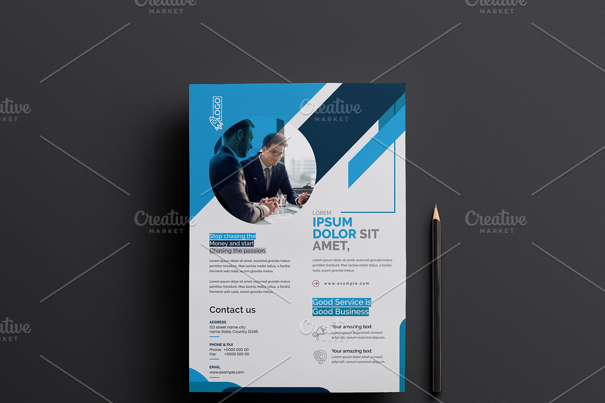 Corporate Flyer Template, a Flyer Template by Cristal Pioneer