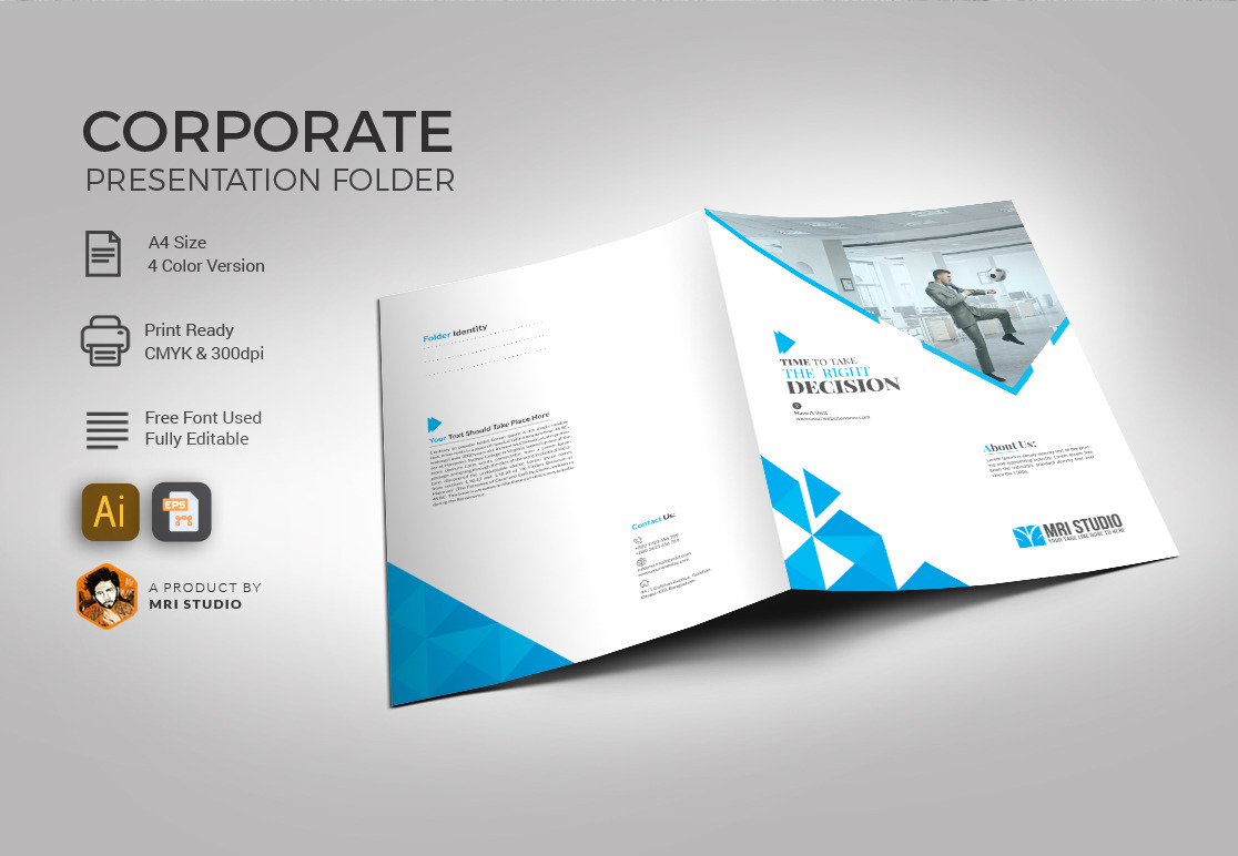 Presentation Folder Template, a Stationery Template by MRI STUDIO