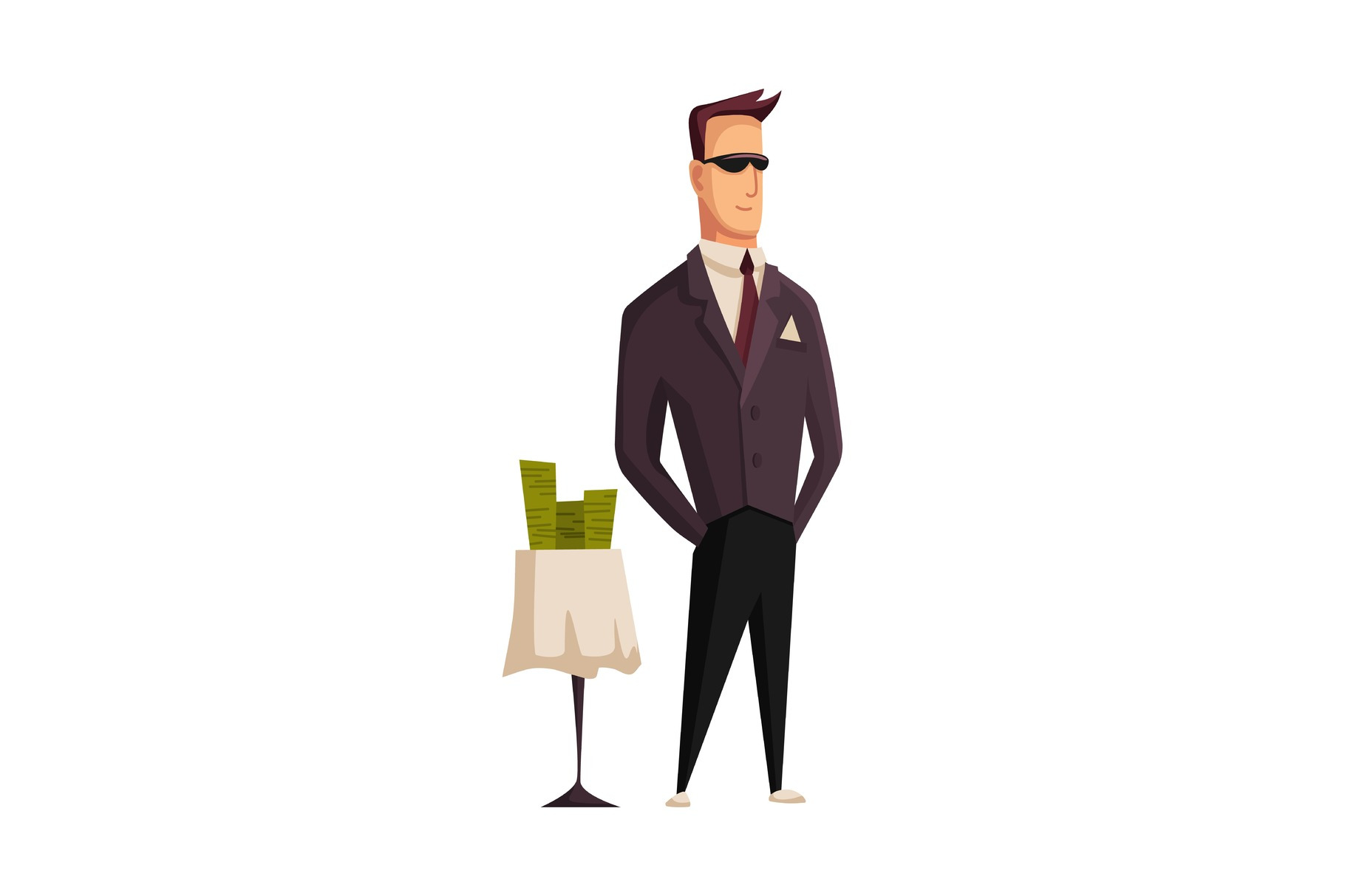 Vector cartoon rich people. Image of, a Finance Illustration by the8monkey