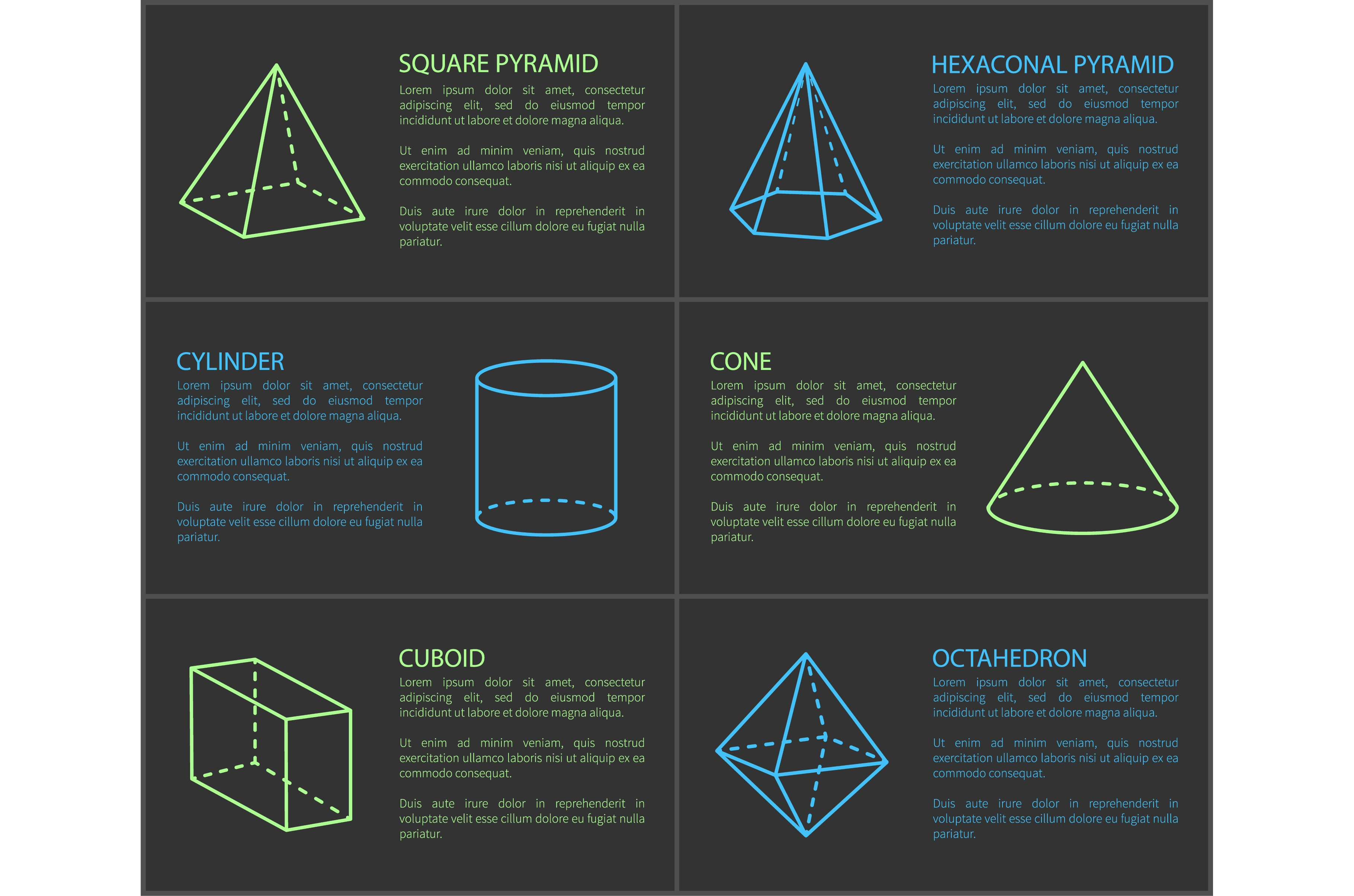 Square Pyramid and Cylinder Vector, an Object Graphic by robuart