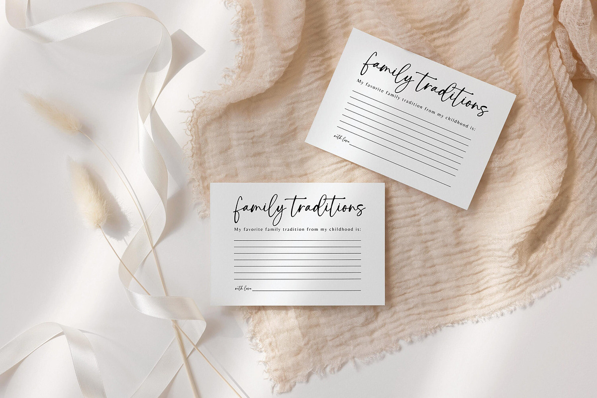 Family Tradition Sign and Card, a Card Template by LucaTheme