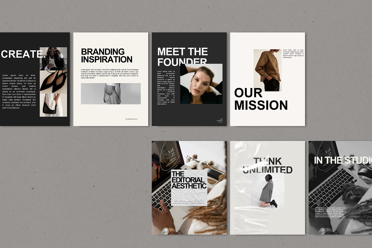 Bold Editorial Social Media Posts