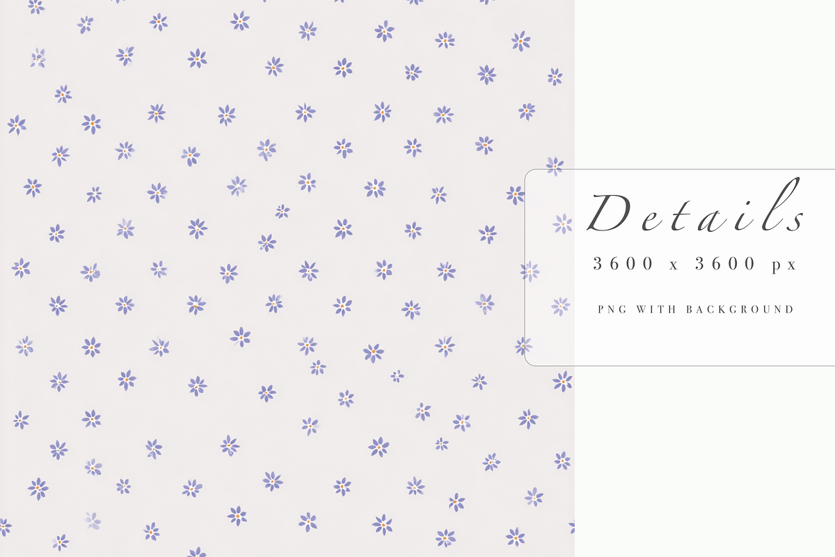 Lavender Star Seamless Pattern PNG