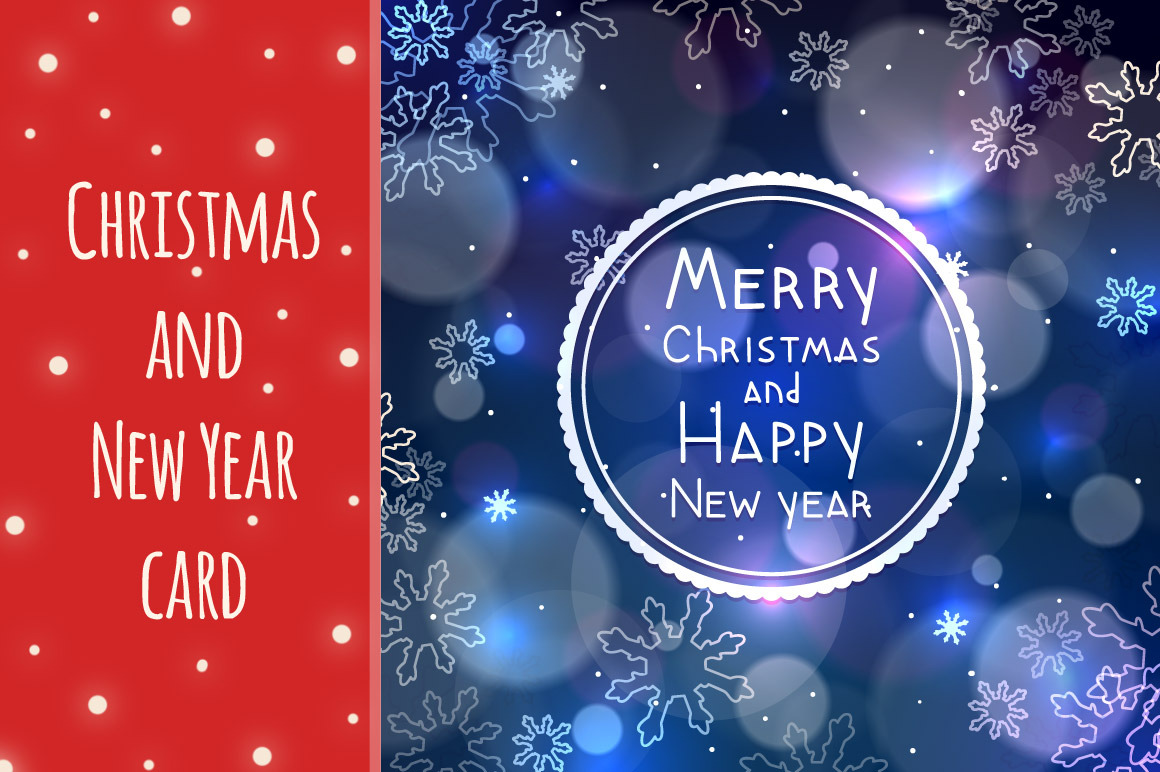 Christmas and New year greeting card | Card Templates ~ Creative Market