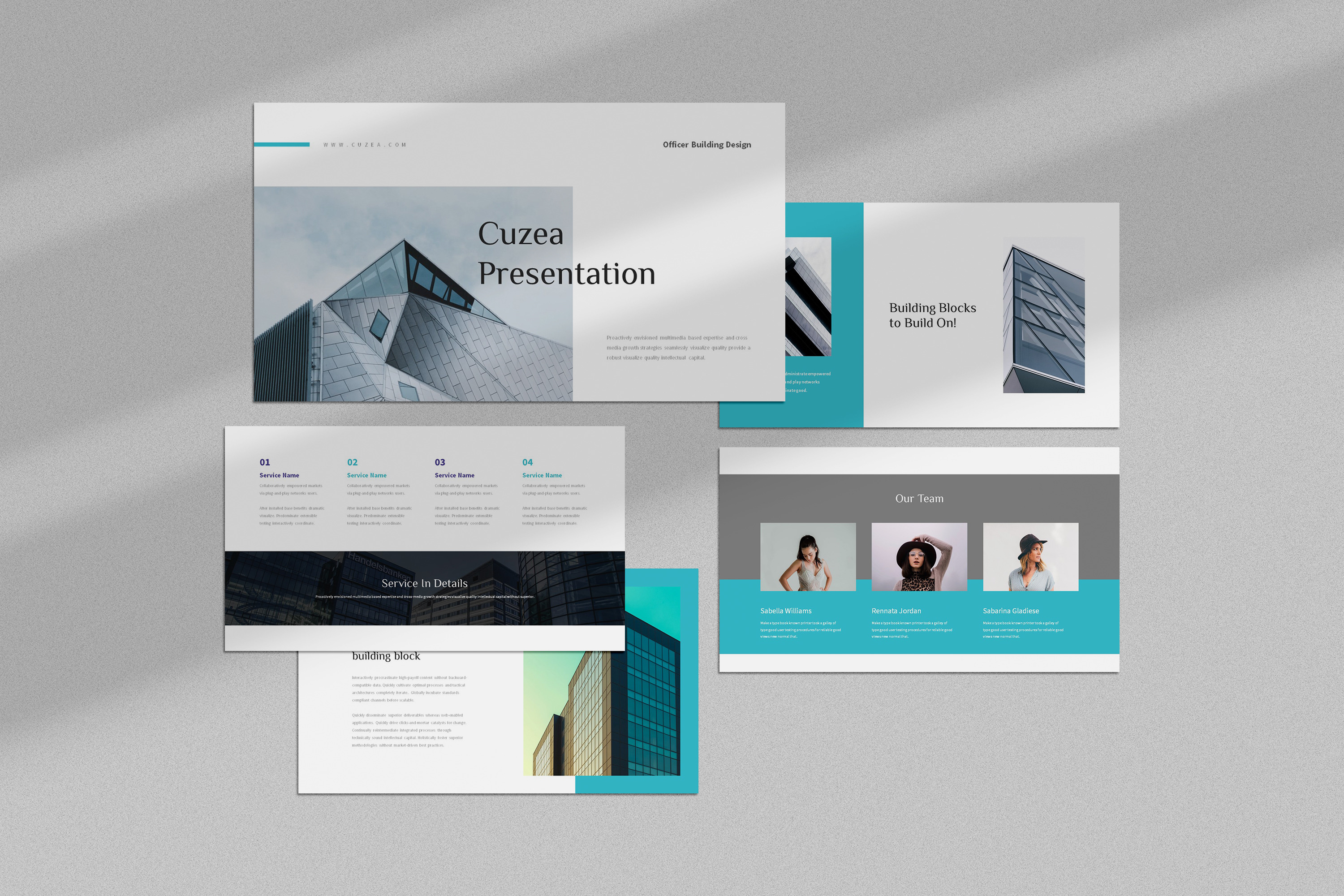 Cuzea : Rental Office Google Slides, a Presentation Template by Punkl Camp