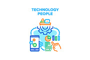Technology People Vector Concept, a Person Illustration by pikepicture