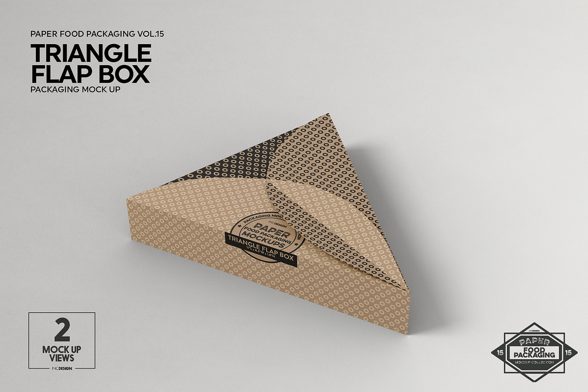 Triangle Flap Box Packaging Mockup, a Packaging Mockup by INCDesign
