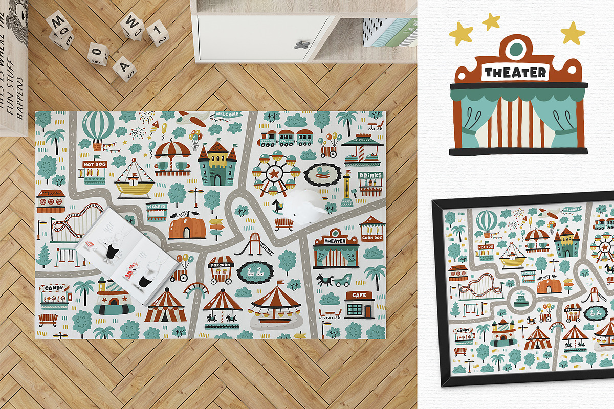 Amusement park. Map creator, a Background Graphic by Murvin