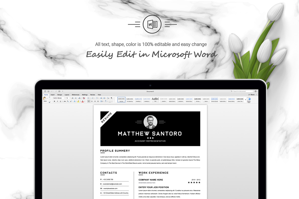 Simple Resume Design 2021, a Resume Template by ResumeInventor