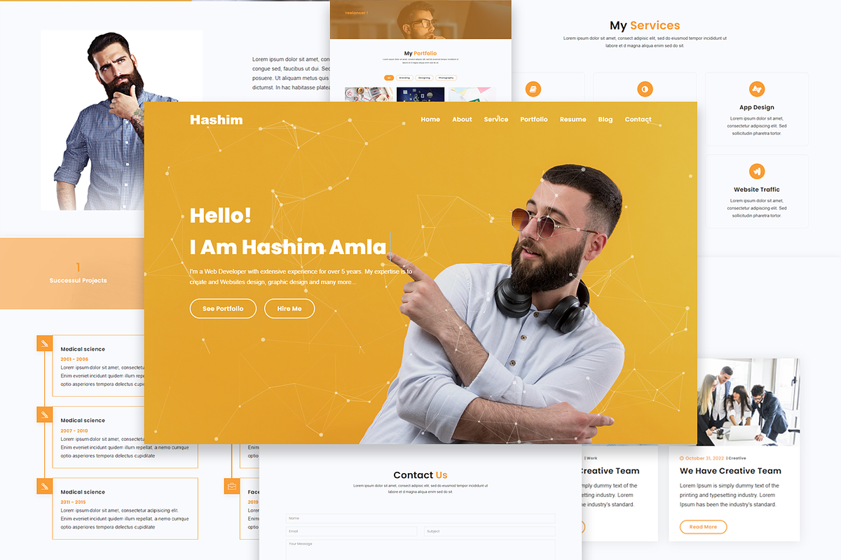 Portfolio Resume HTML Template
