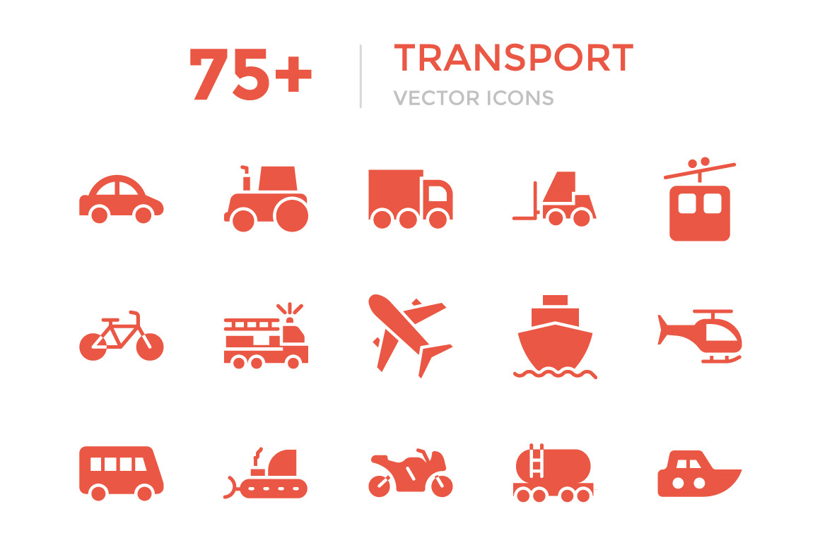 75+ Transport Vector Icons, a Solid Icon by Vectors Market | Creative ...