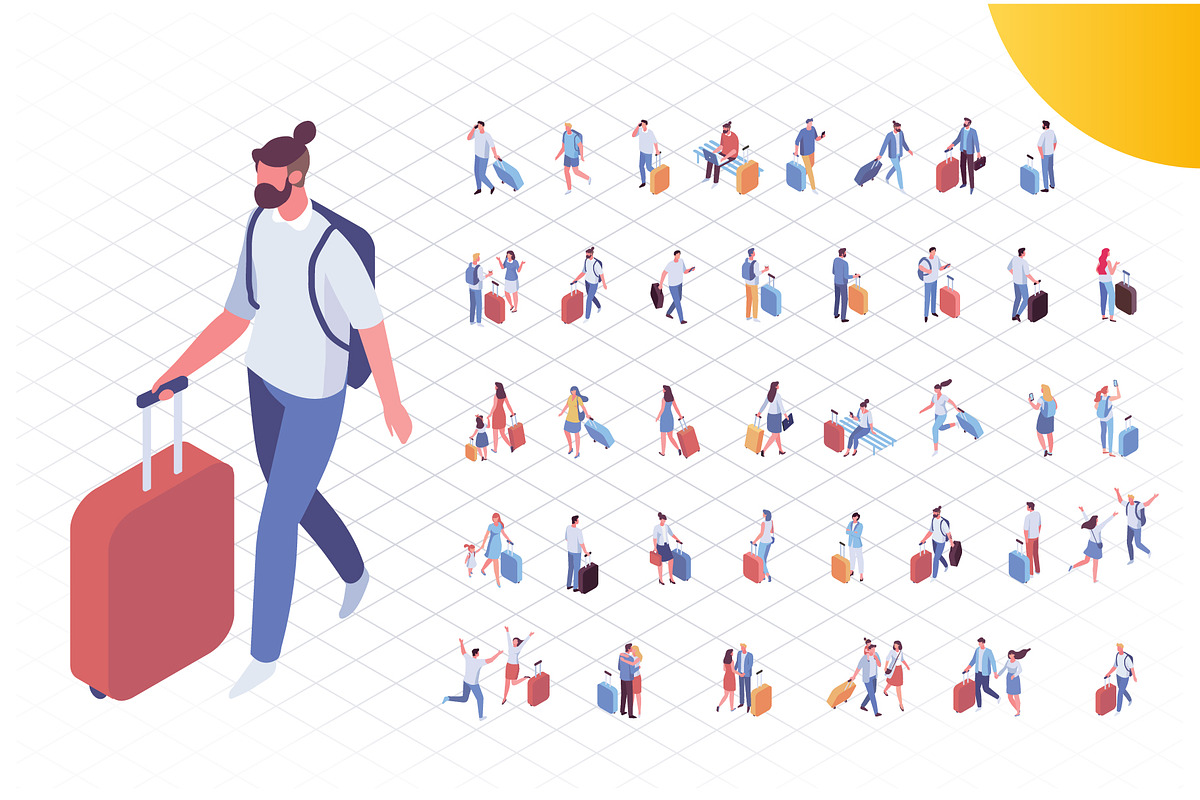 300+ Isometric People vector set, a Person Illustration by Vector_Art
