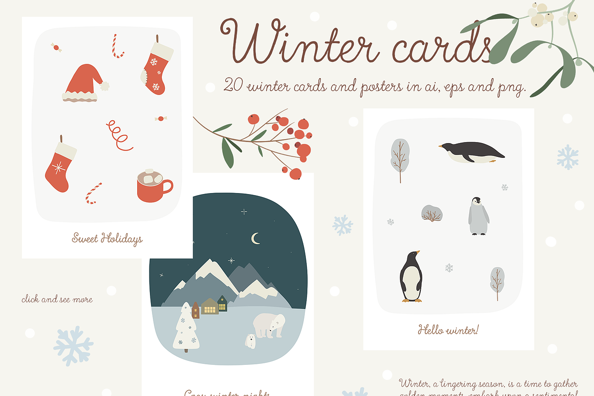 Winter season-vector Christmas clipart