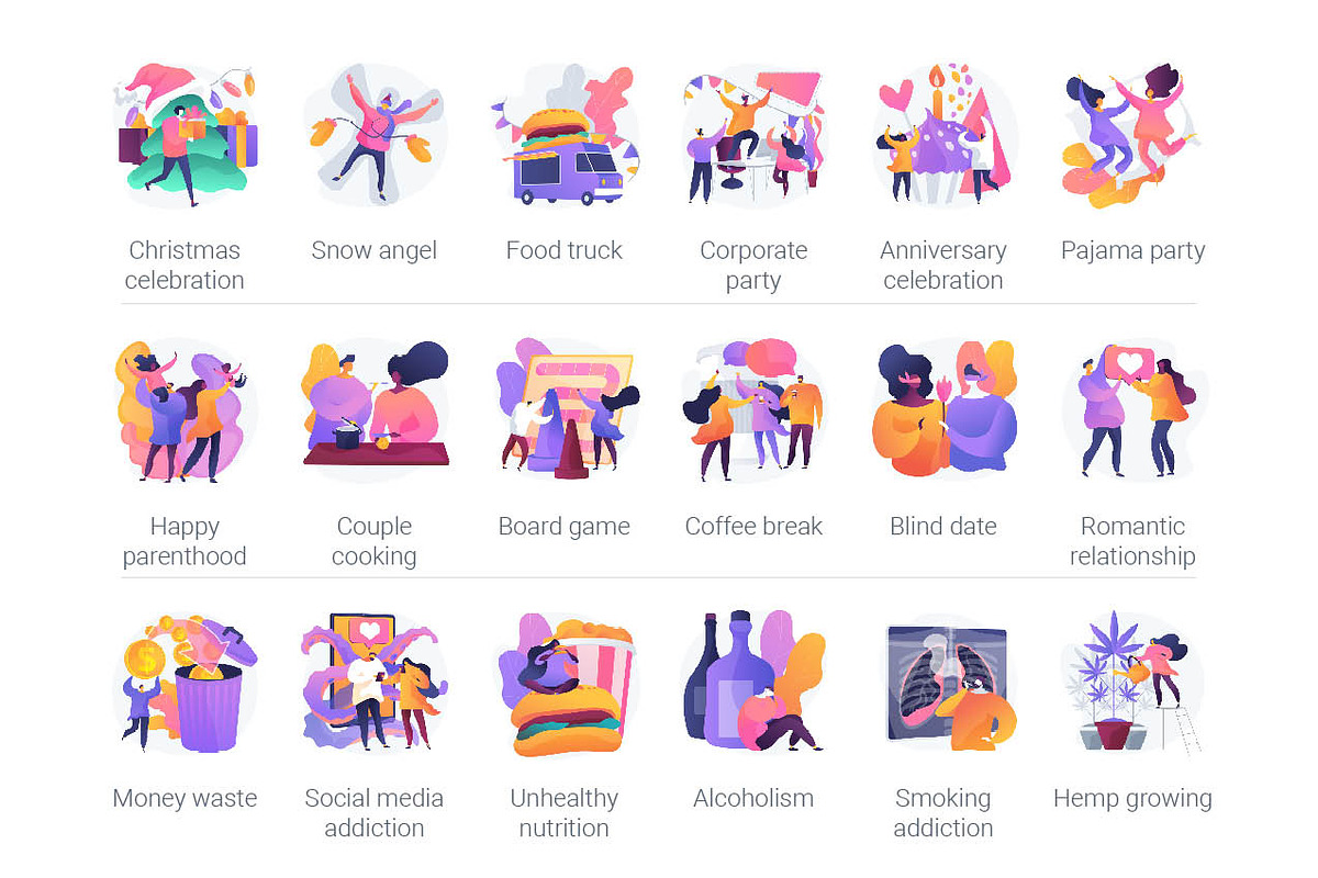 Lifestyle vector illustration kit, a Templates & Theme by Visual Generation