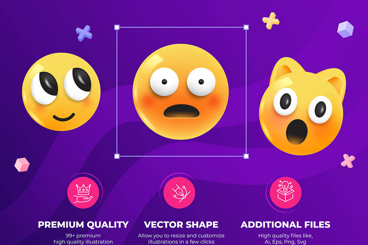 Emoji Big Pack, an Emoji Icon by Creative Graphics