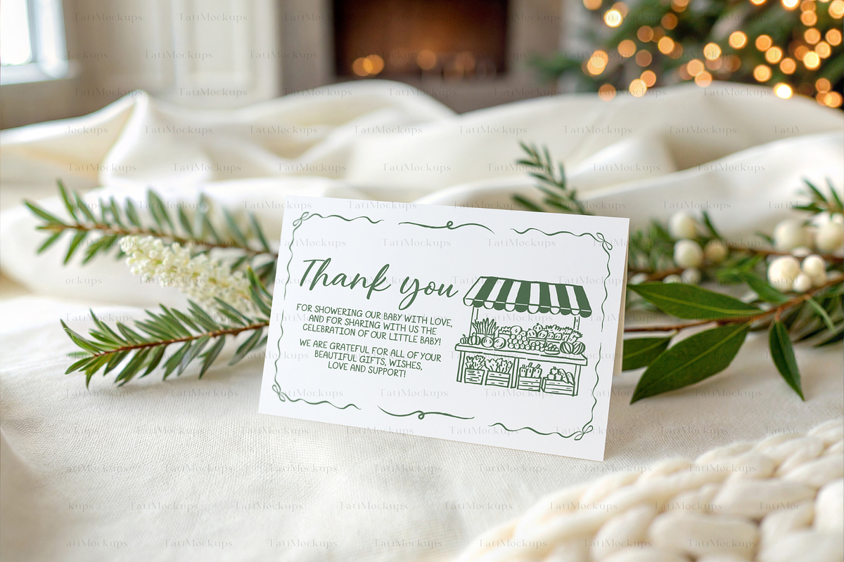 Winter 5x3.5 Card PSD Mockup, a Product Mockup by TatiMockup