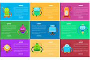 Robot Web Pages Collection Vector Illustration | Technology ...