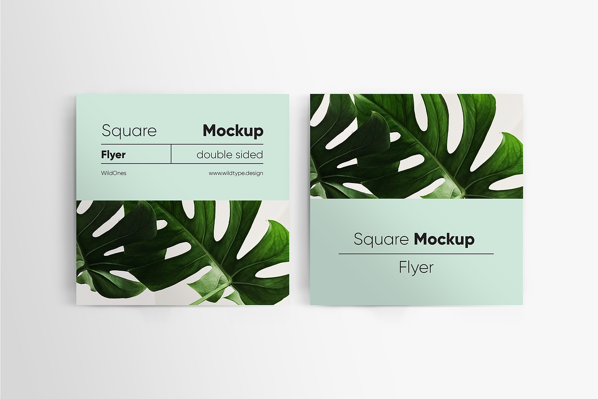 Square Flyer Mockup, a Print Template by Wild Ones