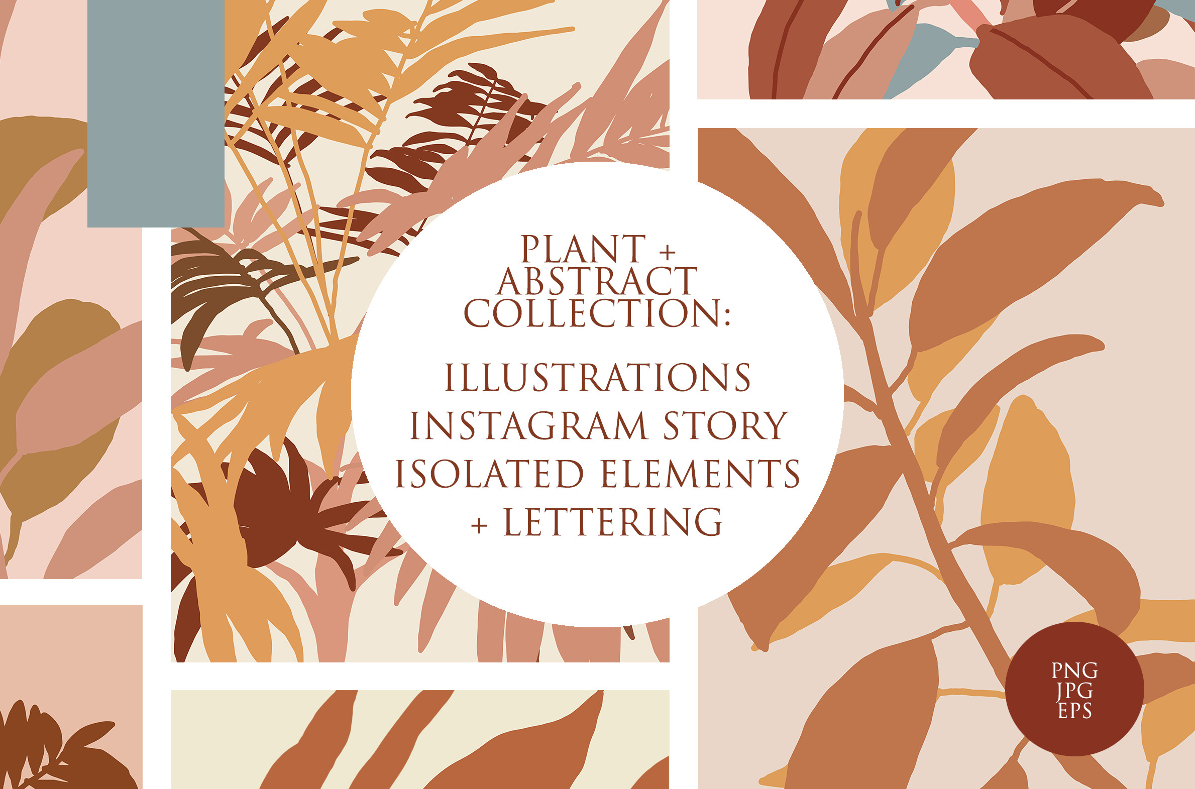 Plant + Abstract Illustration Set, an Object Illustration by Anny