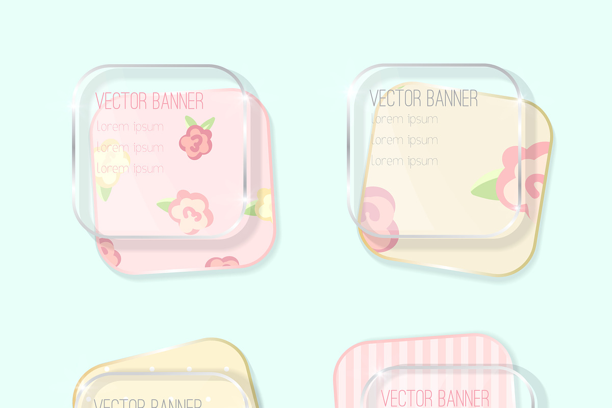 vector banners set. shabby chic., a Templates & Theme by aliona..almazova
