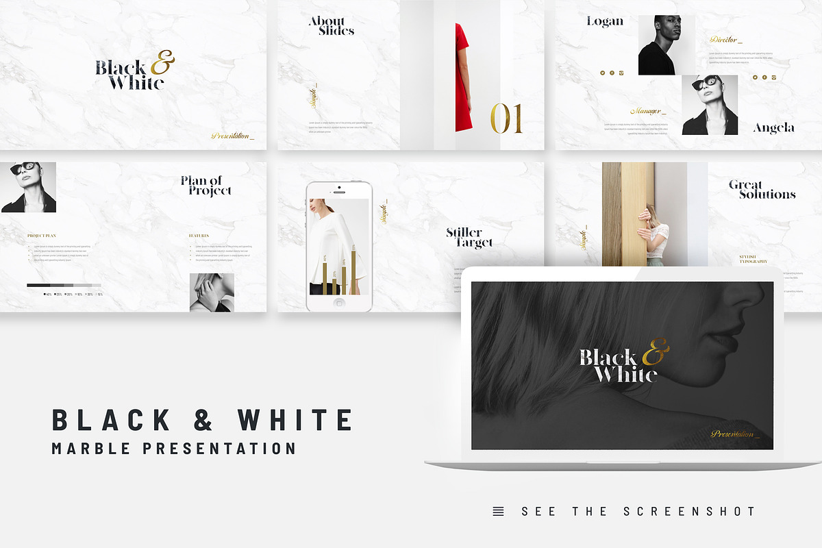 Marble PowerPoint Presentation, a Presentation Template by TemplatesForest