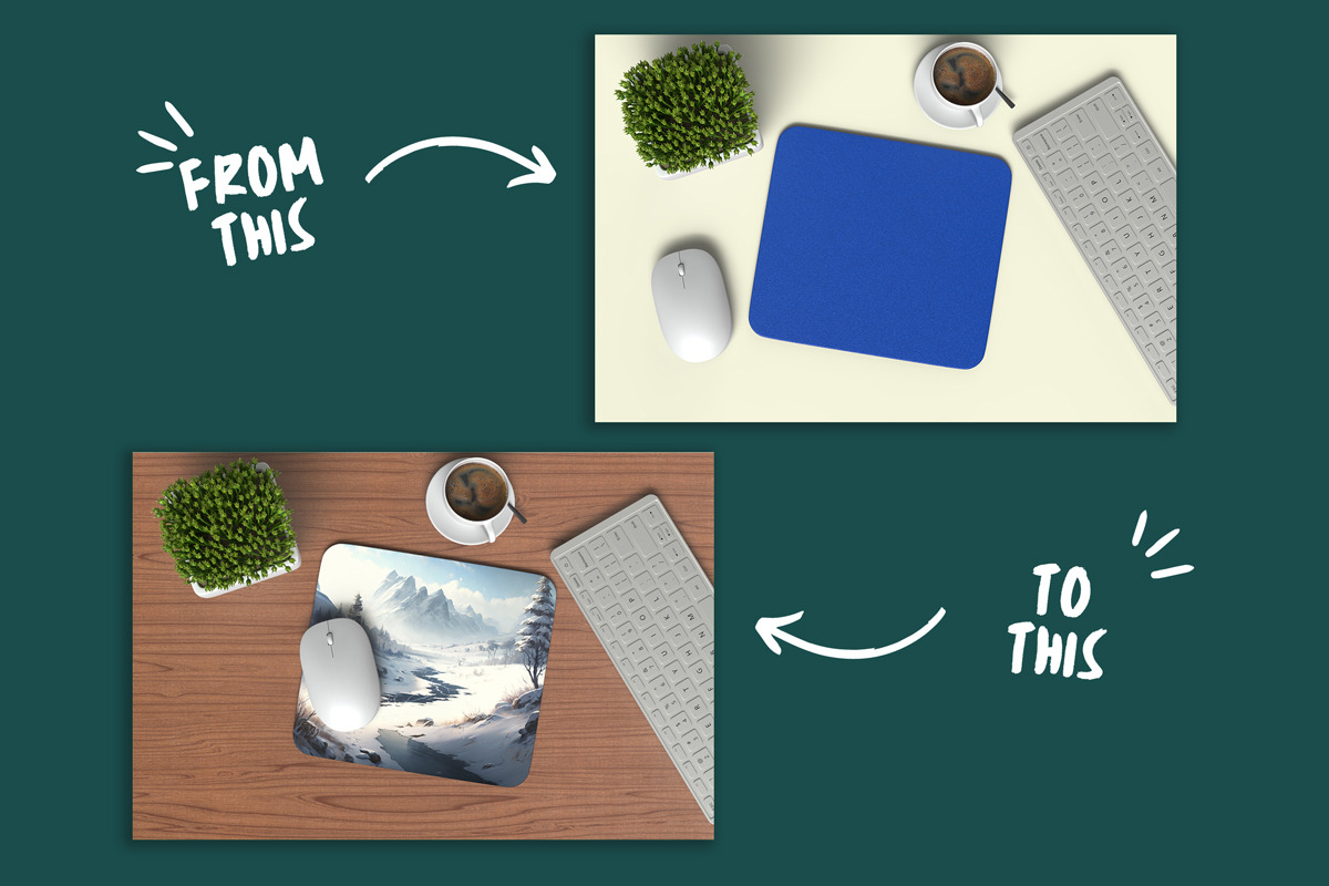 Mouse Pad Layout Mockup, an Advertising Mockup by Rami's Mockups