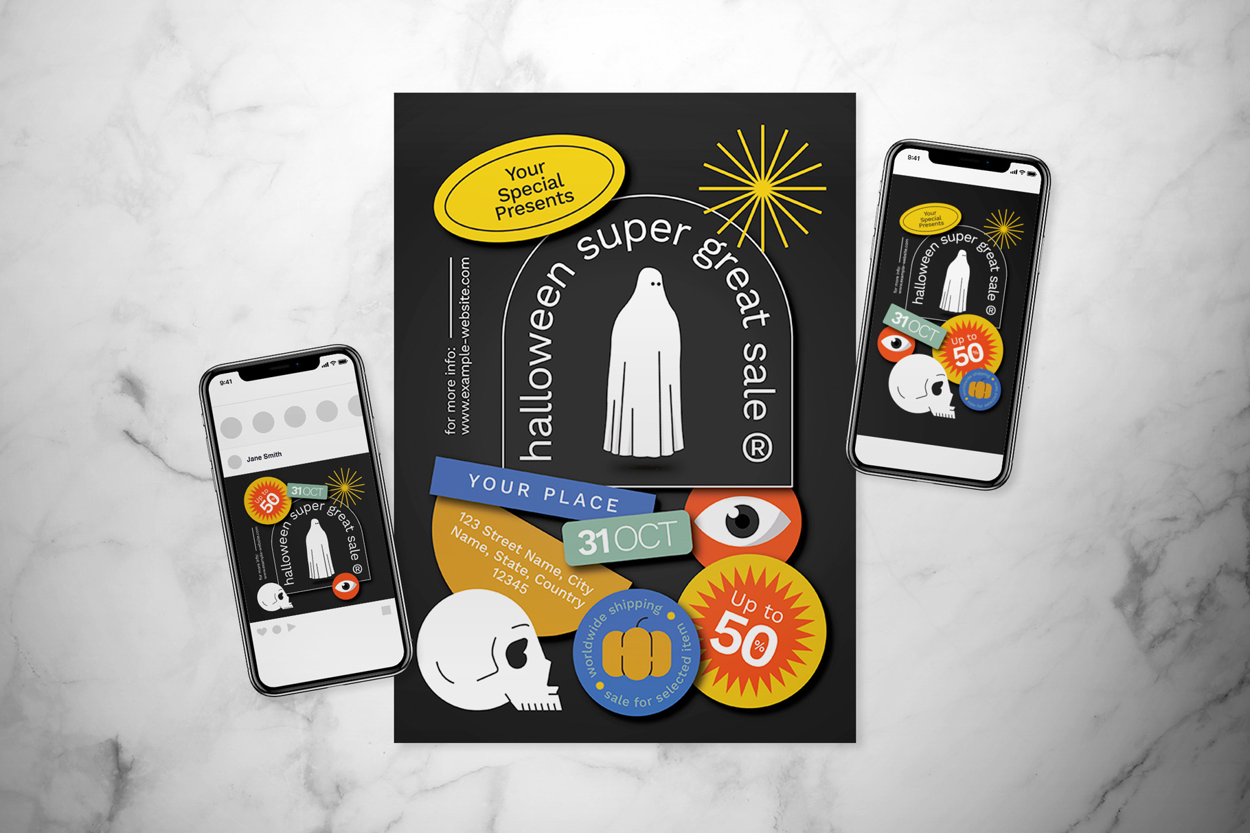 Halloween Sale Flyer Set, a Flyer Template by The Good Store