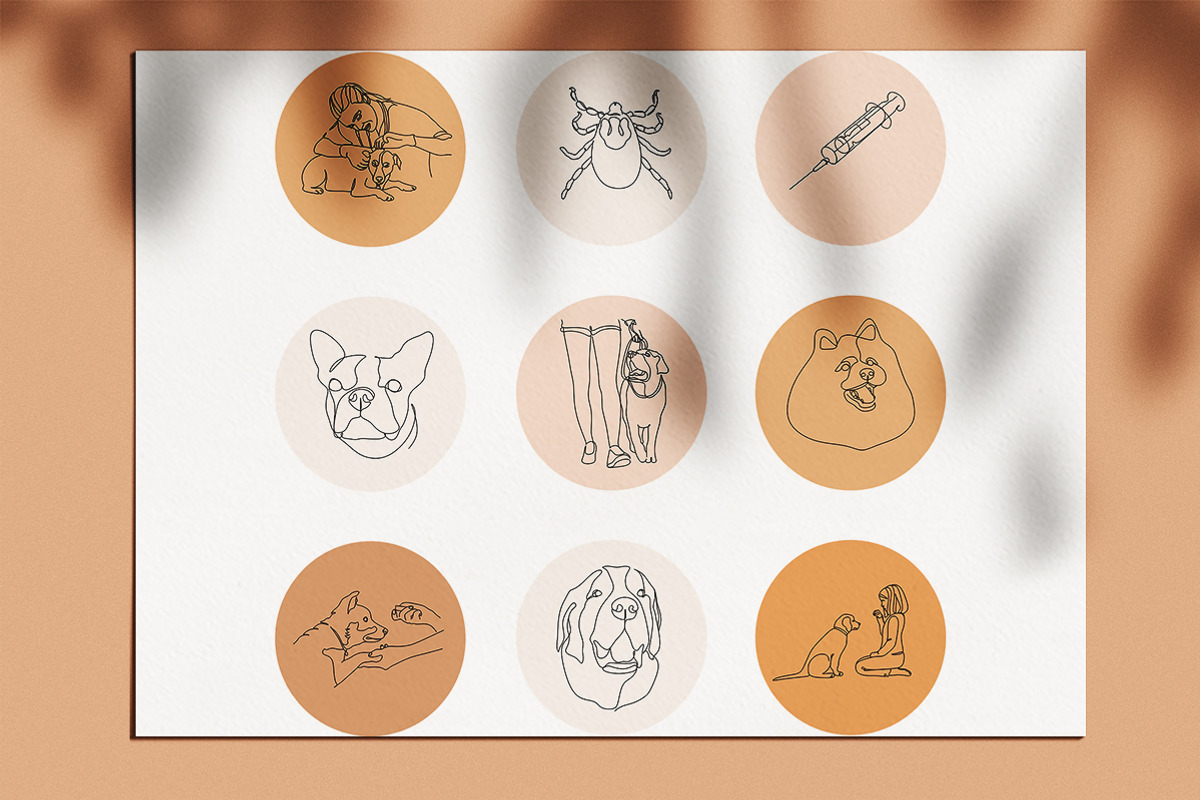 Dog Instagram Story Highlight Icons, a Social Media Template by velychko.ua