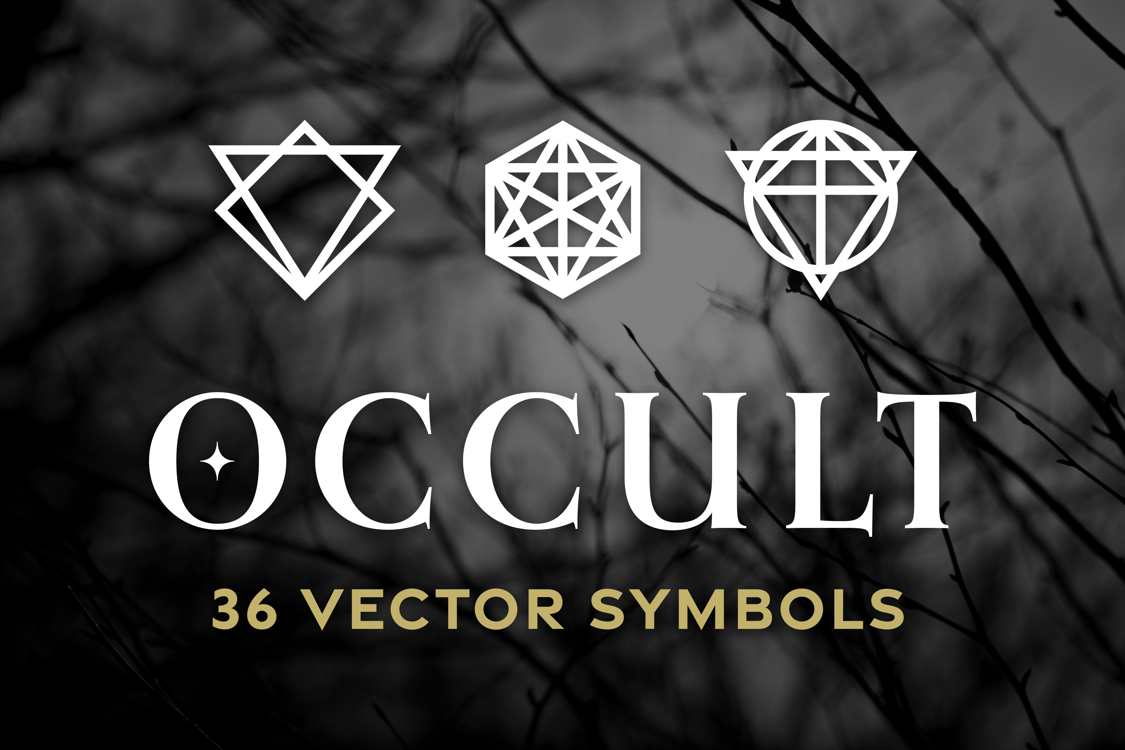 Occult - 36 Vector Symbols + Photos, an Object Graphic by Sick Optix