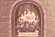 Ingle. Vector engraving., an Illustration by Vector Engraving