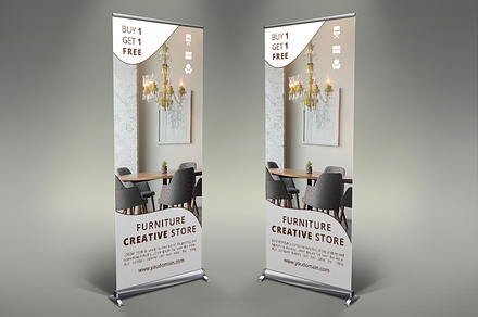 Roll up banner Flat - NEX | Presentation Templates ~ Creative Market