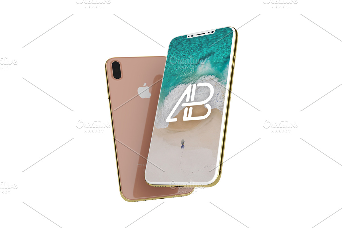Floating iPhone X Mockup, an iPhone Mockup by Anthony Boyd Graphics ...