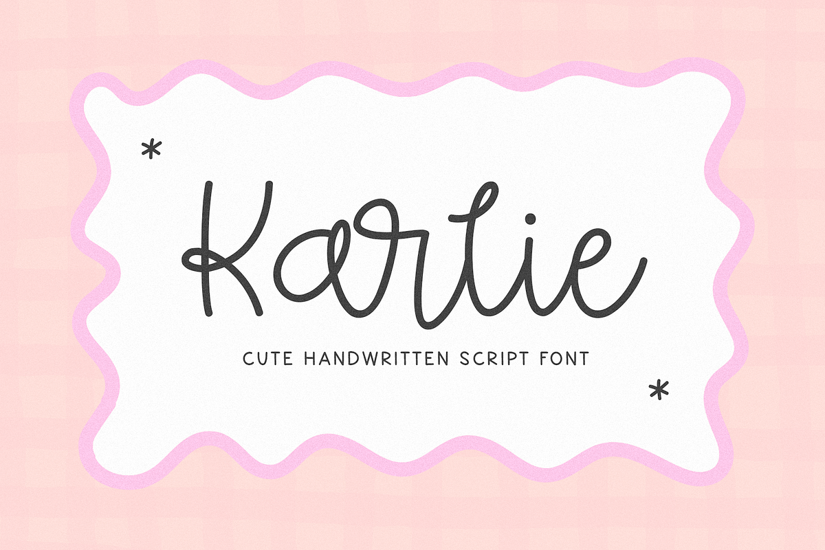 Karlie | Cute Script Font, a Script Font by KA Designs