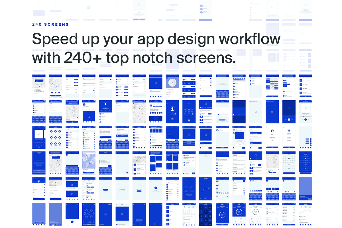 iOS Wireframing Kit, a Wireframe Template by Lubos Volkov | Creative Market
