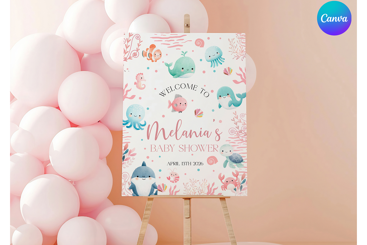 Under The Sea Welcome Poster, a Templates & Theme by Digital_Mind