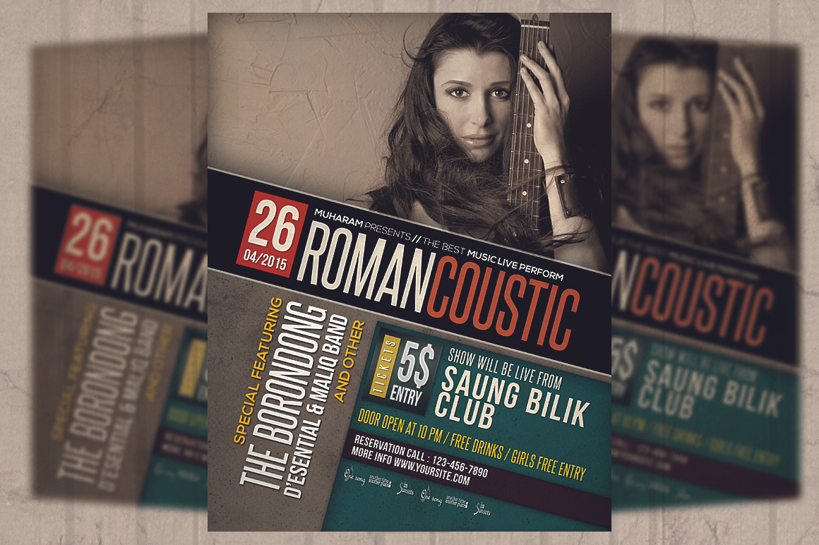 Acoustic Event Flyer / Poster, a Flyer Template by Septian
