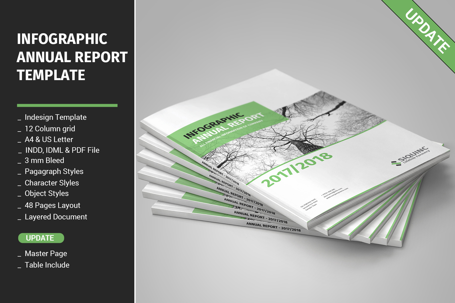 Infographic Annual Report Template, a Brochure Template by alimran24