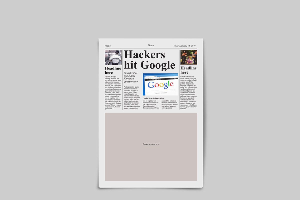 Tabloid Newspaper Template, a Magazine Template by Dene Studios