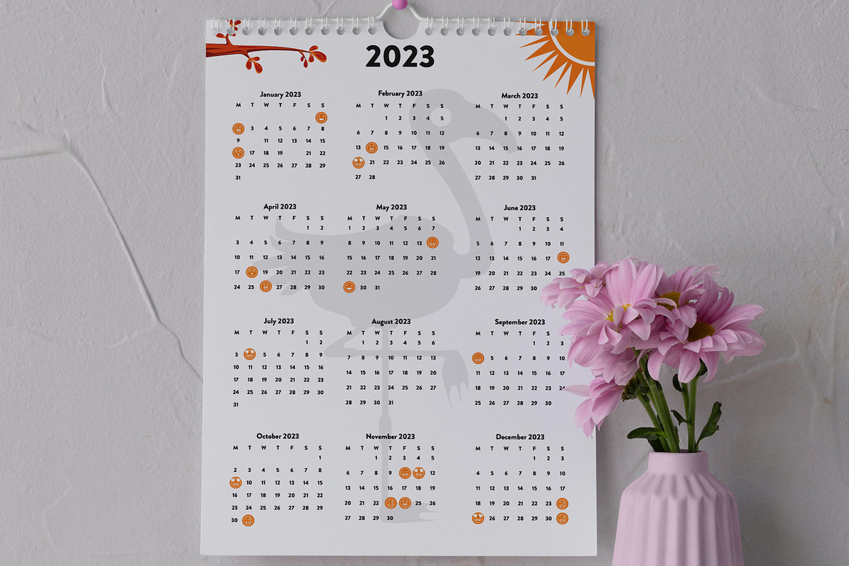 One Page Calendar Design 2023