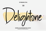 Delightone | Script Font, a Script Font by Scratchones