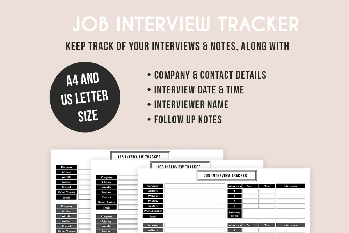 Job Interview Tracker - PDF, a Resume Template by buenofloresdesign