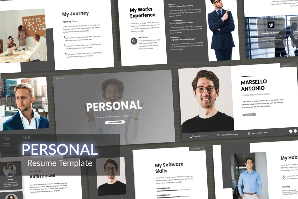 PERSONAL Powerpoint Template, a Presentation Template by yanindesign
